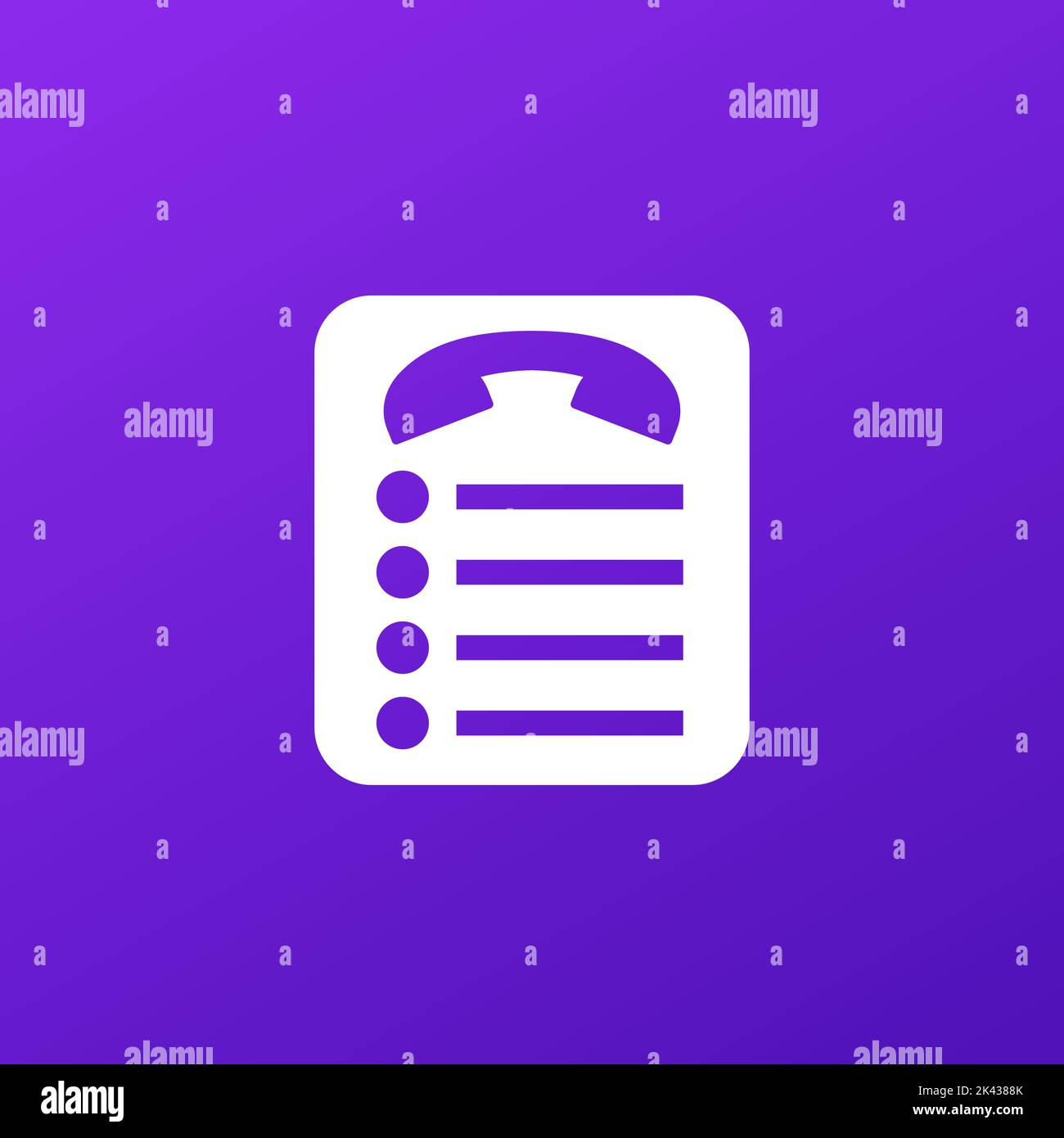 call list vector icon for web Stock Vector Image & Art - Alamy