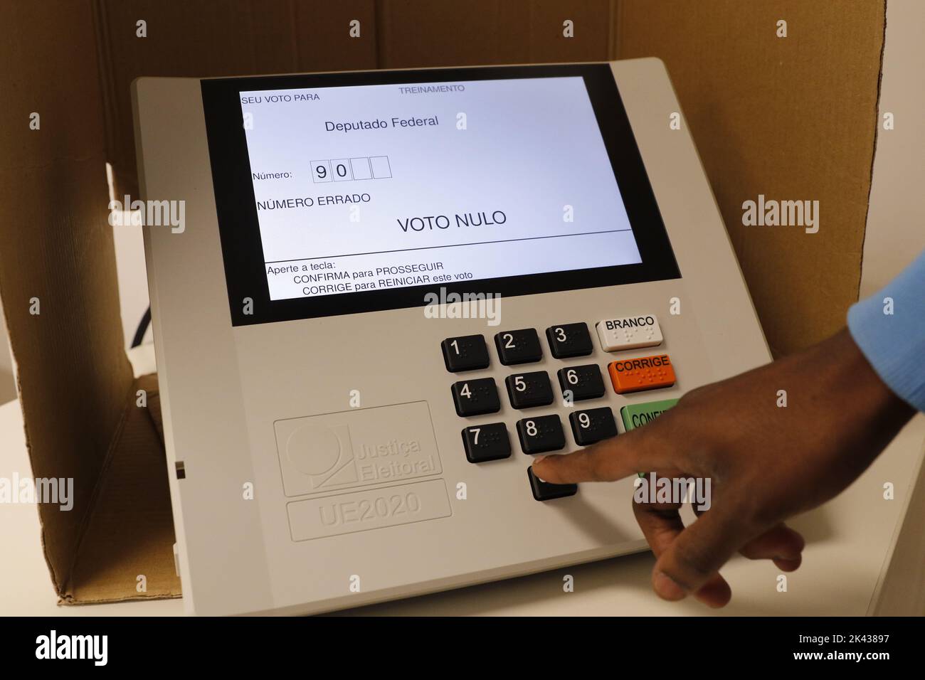 Electronic urn ballot box. Brazilian elections. Digital vote device ...