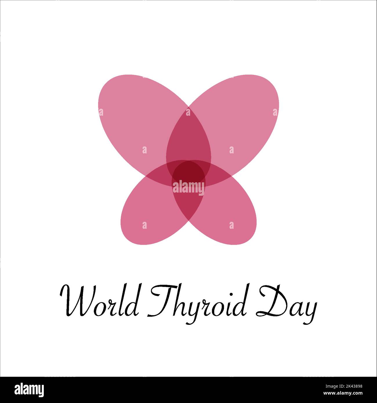 World thyroid day, thyroid silhouette. Banner. Vector illustration ...
