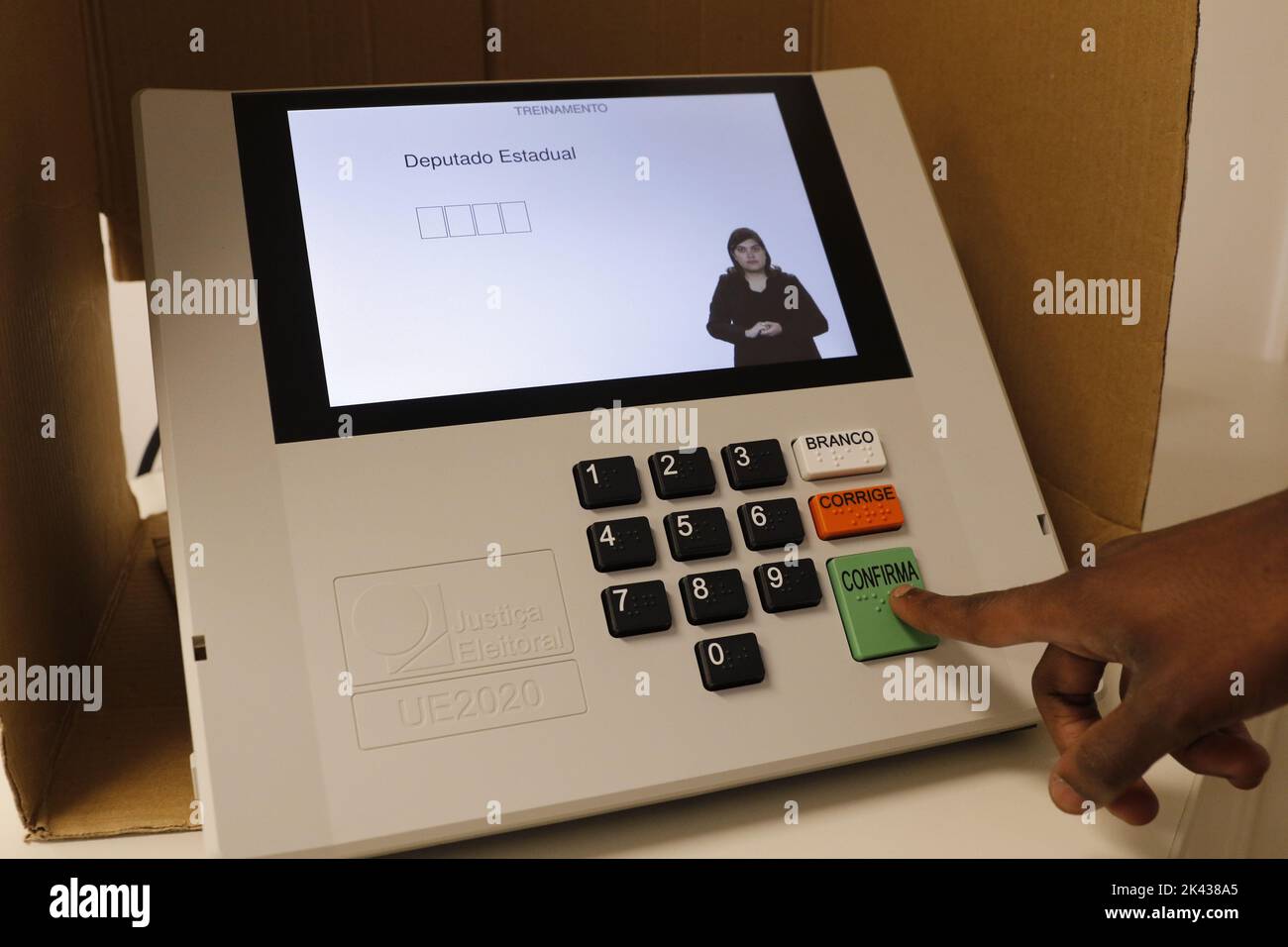 Electronic urn ballot box. Brazilian elections. Digital vote device ...