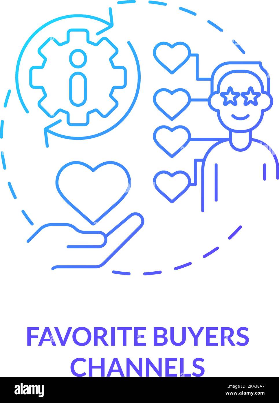 Favorite buyers channels blue gradient concept icon Stock Vector Image ... Favorite buyers channels blue gradient concept icon Stock Vector Image ...