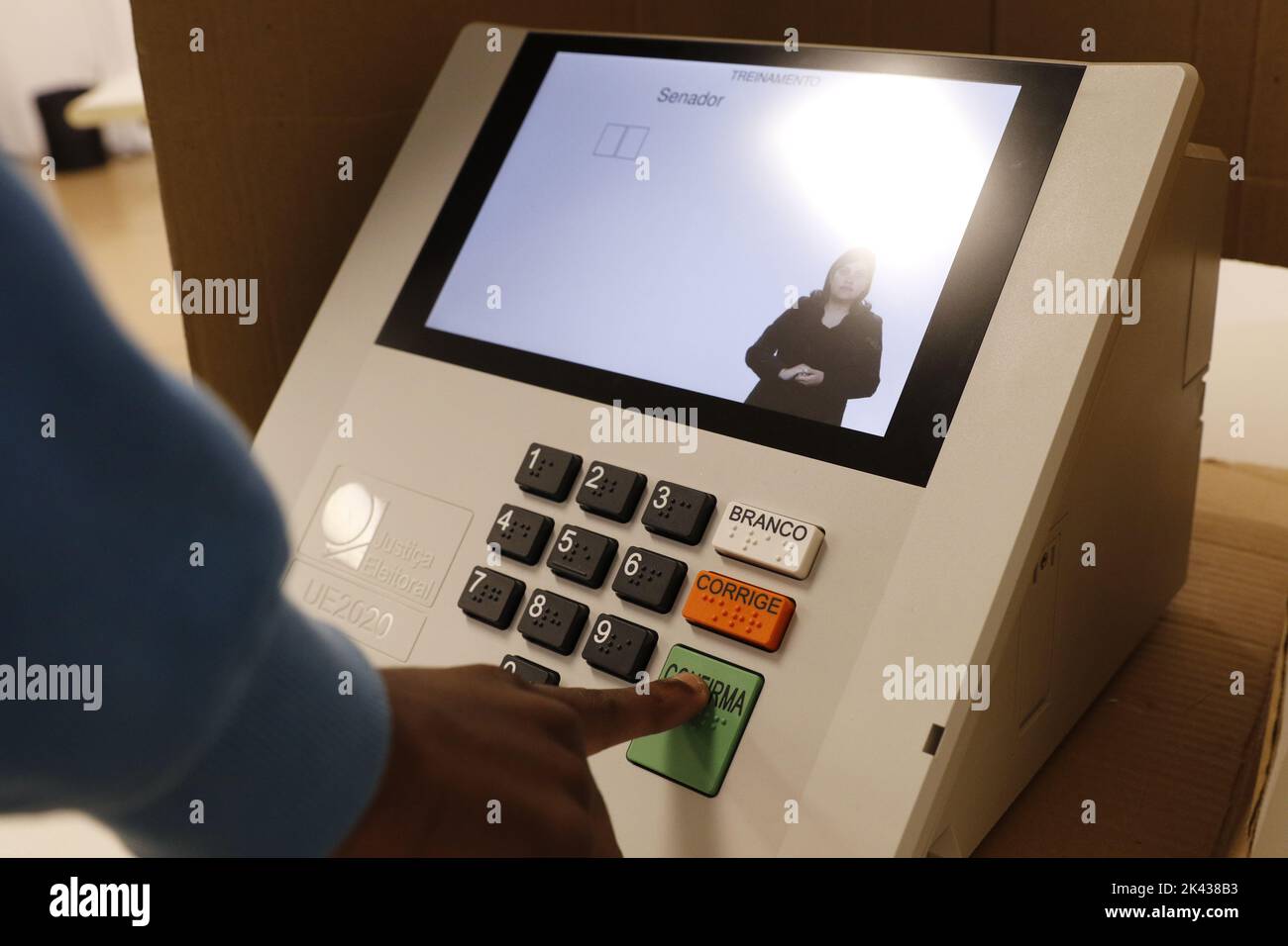 Electronic urn ballot box. Brazilian elections. Digital vote device ...