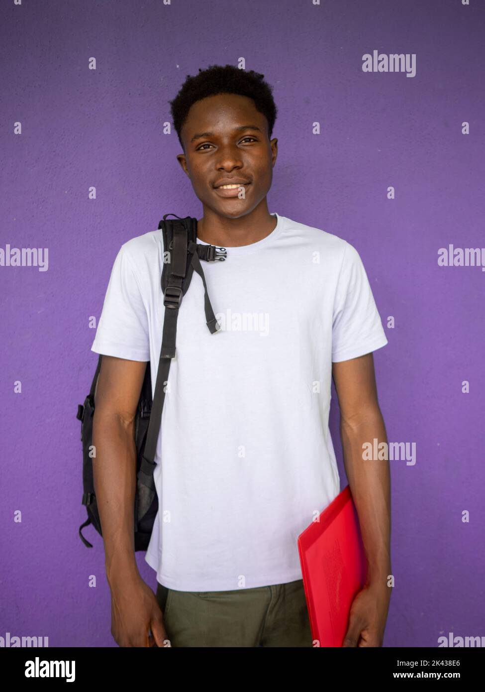 Portrait of a young african american student looking at camera Stock ...