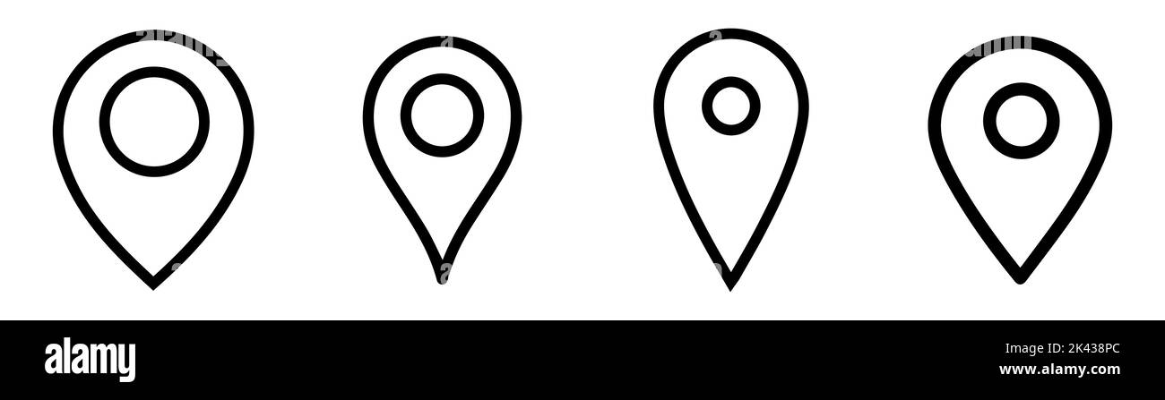 Set of location icons. Modern map markers Stock Vector Image & Art - Alamy