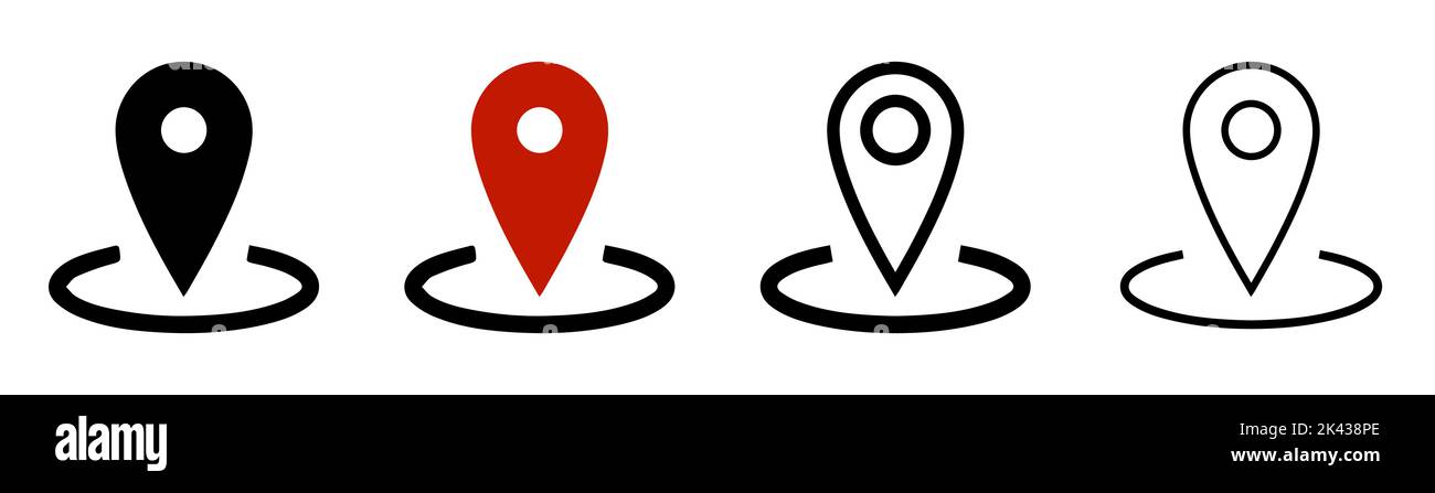 Set of location icons. Modern map markers Stock Vector Image & Art - Alamy