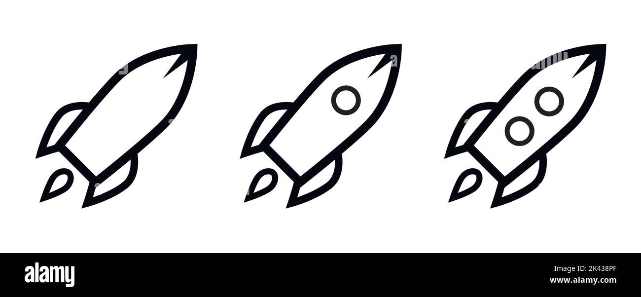 Set rocket line icon, outline vector sign Stock Vector Image & Art - Alamy