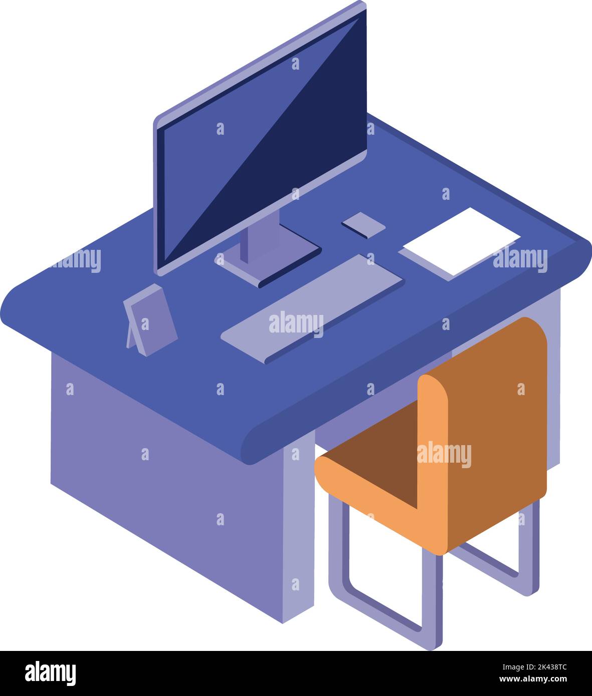 Isometric workplace with computer Stock Vector Image & Art - Alamy
