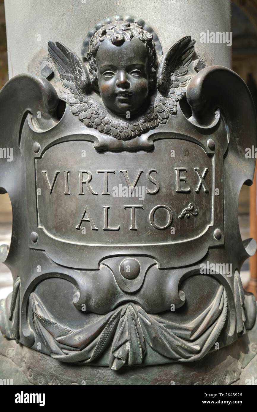 'Strength from Above' motto in the Cloister of the Vows (Chiostrino dei ...