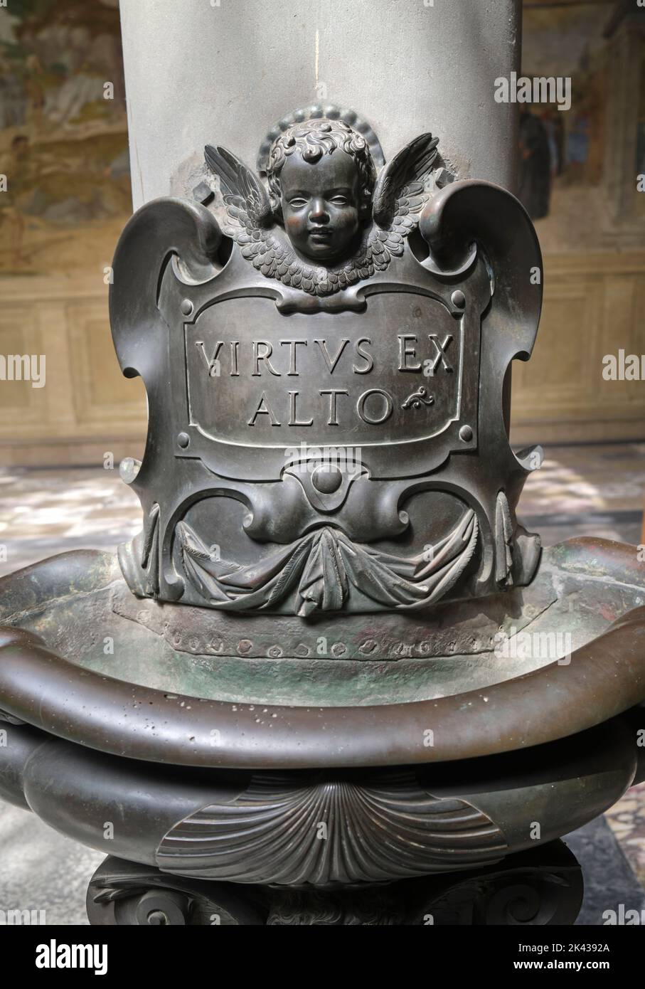 'Strength from Above' motto in the Cloister of the Vows (Chiostrino dei ...