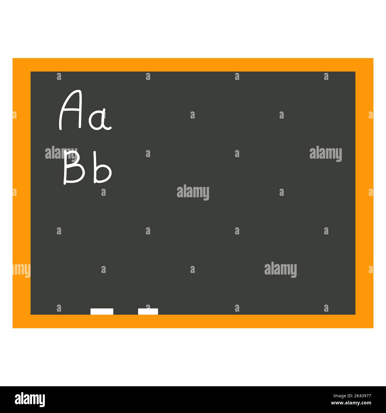 Blackboard with wooden frame and chalk. Colorful school board in ...
