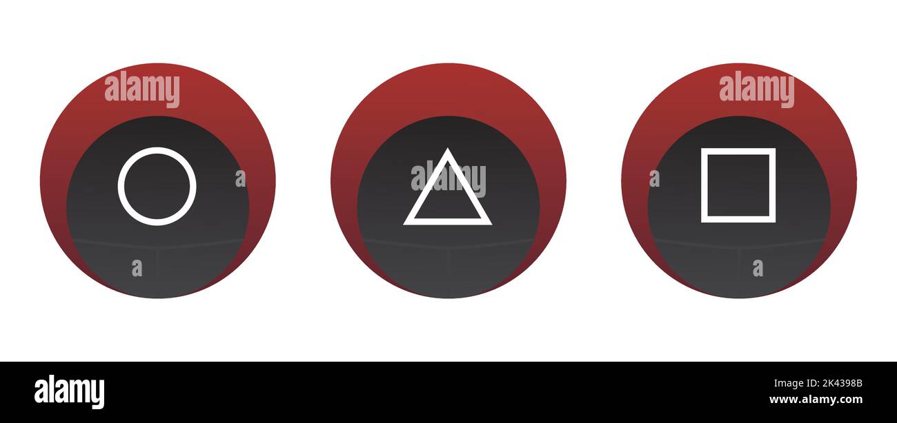 Set of squid game character face. Vector illustration Stock Vector ...