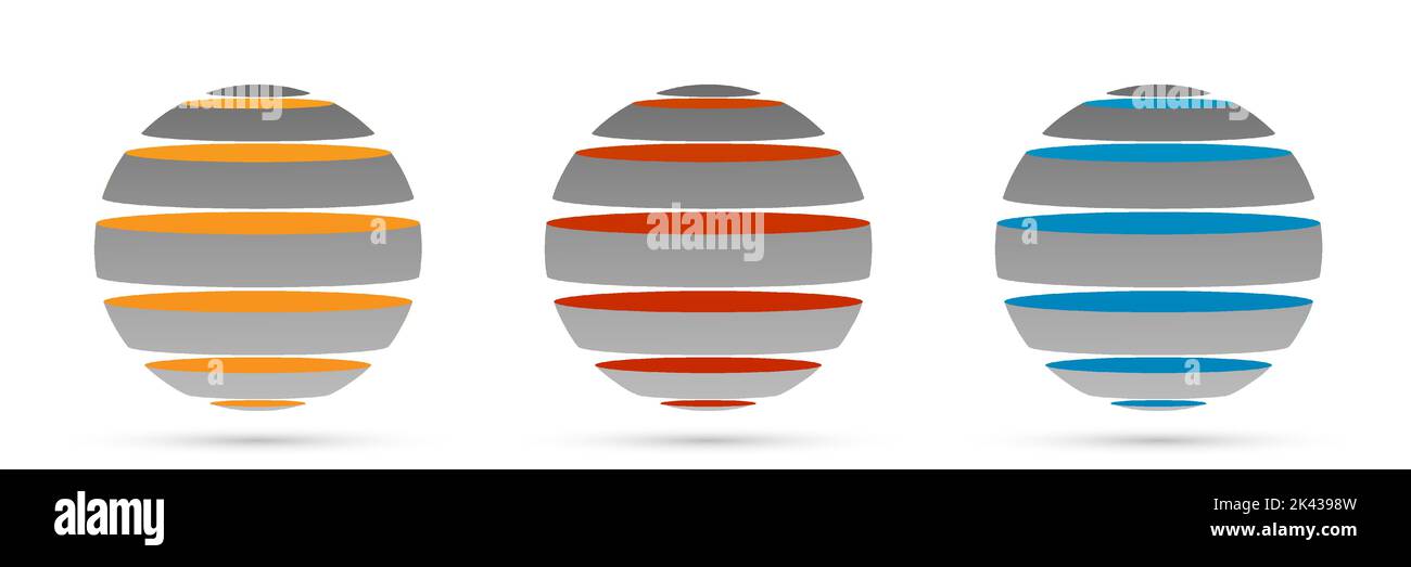Set of realistic decorative 3d spheres. Vector illustration Stock ...