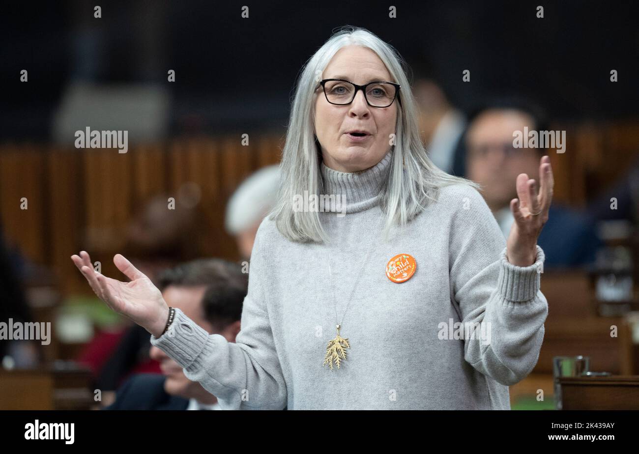 Indigenous Services Minister Patty Hajdu rises during Question Period ...