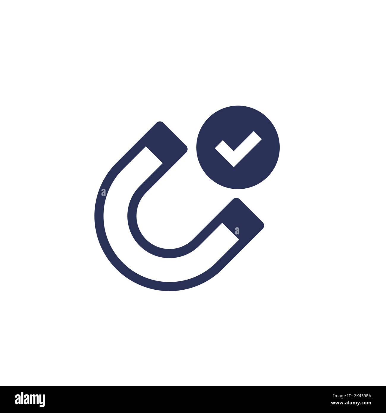 magnet and checkmark icon, vector Stock Vector Image & Art - Alamy