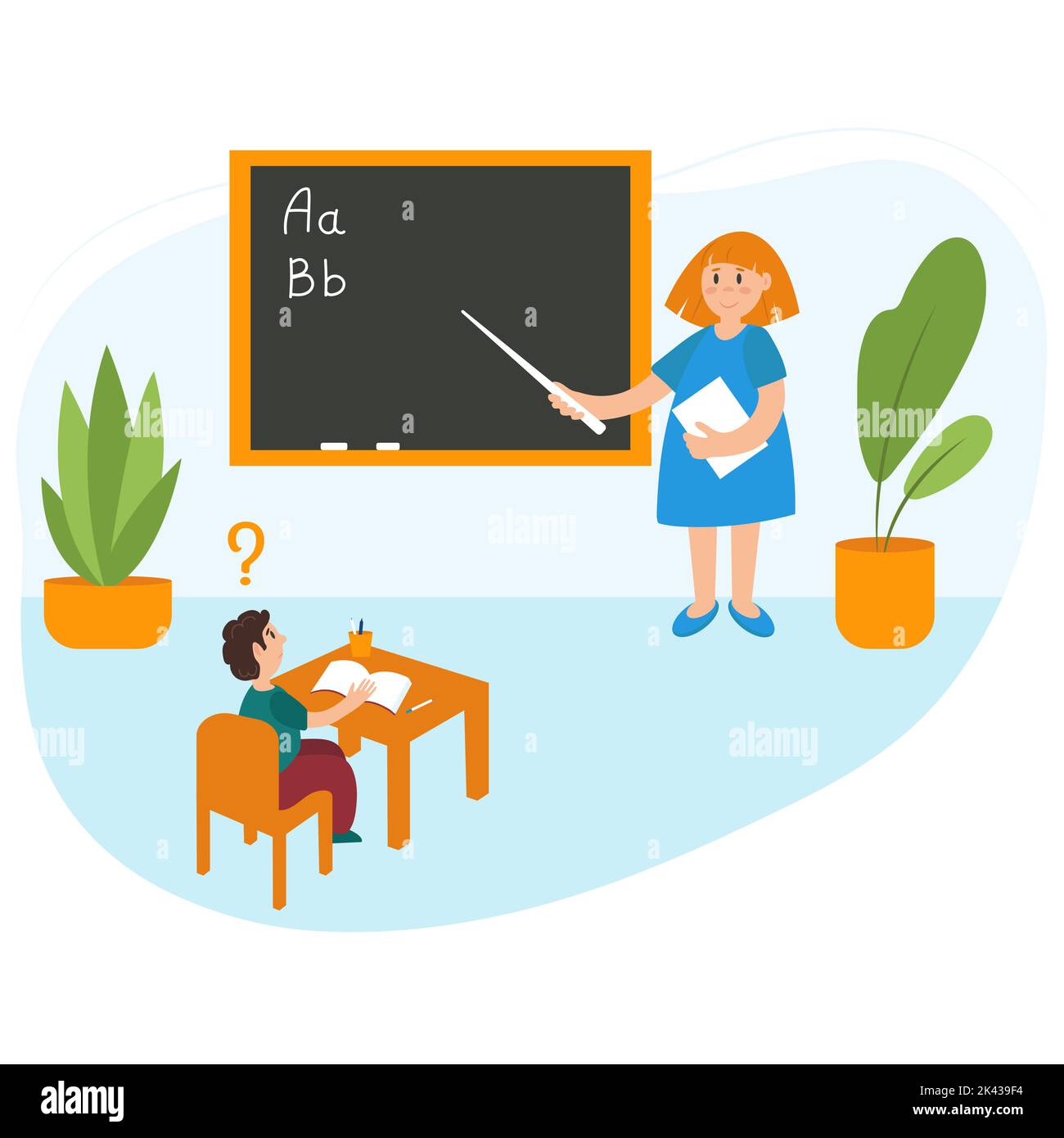 Dyslexia child classroom Stock Vector Images - Alamy