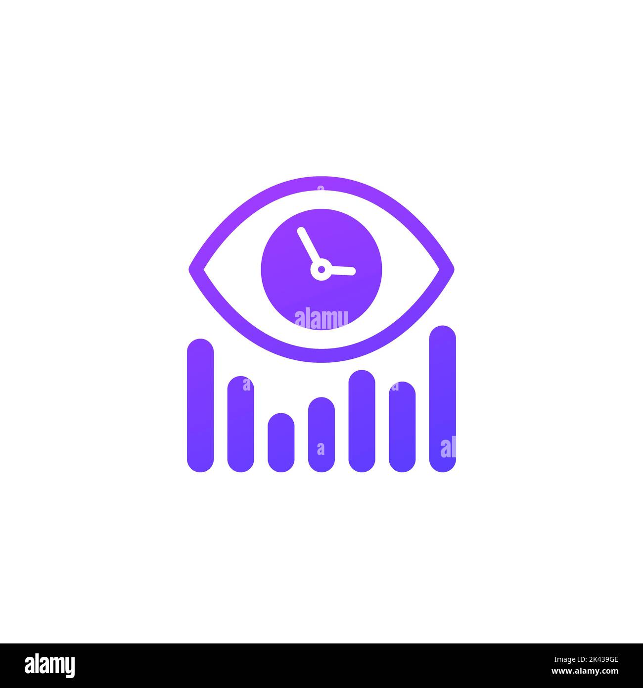 eye and clock, time tracking icon, vector Stock Vector Image & Art - Alamy