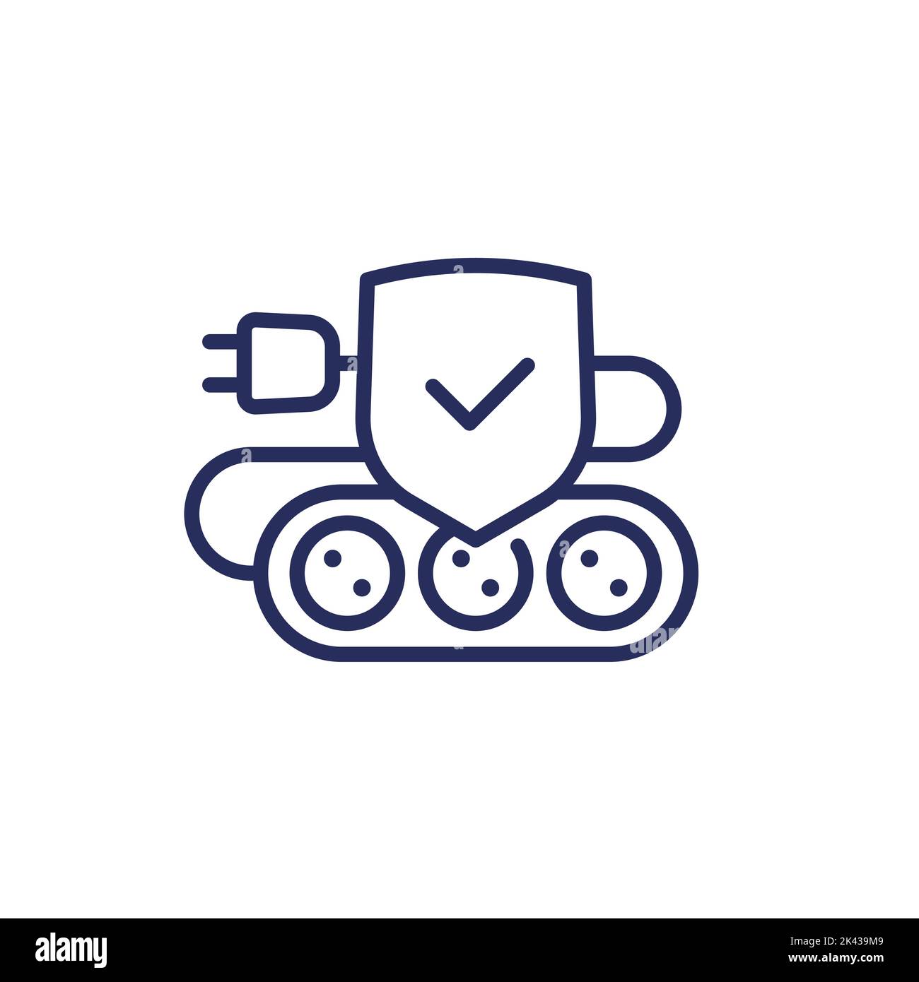 surge protector line icon, power strip vector Stock Vector Image & Art ...