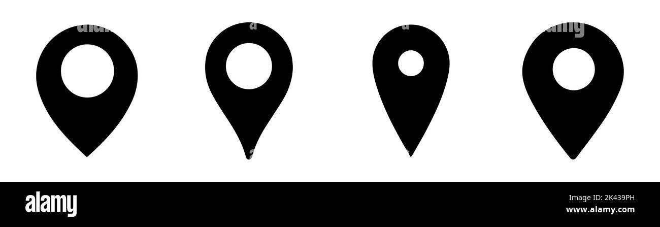 Set of location icons. Modern map markers .Vector illustration on a ...