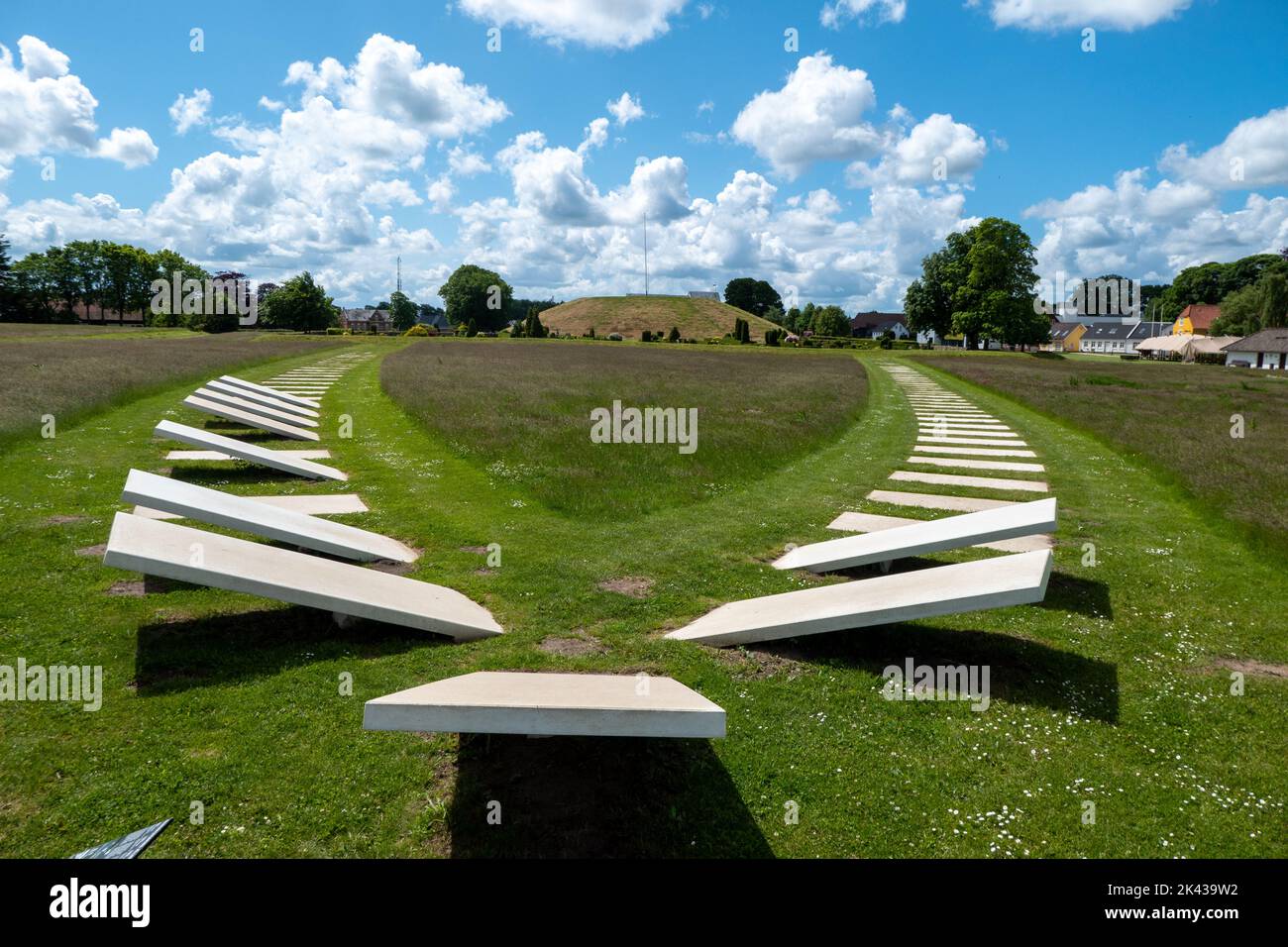 Stone ship at World Heritage Site Jelling, Denmark Stock Photo - Alamy