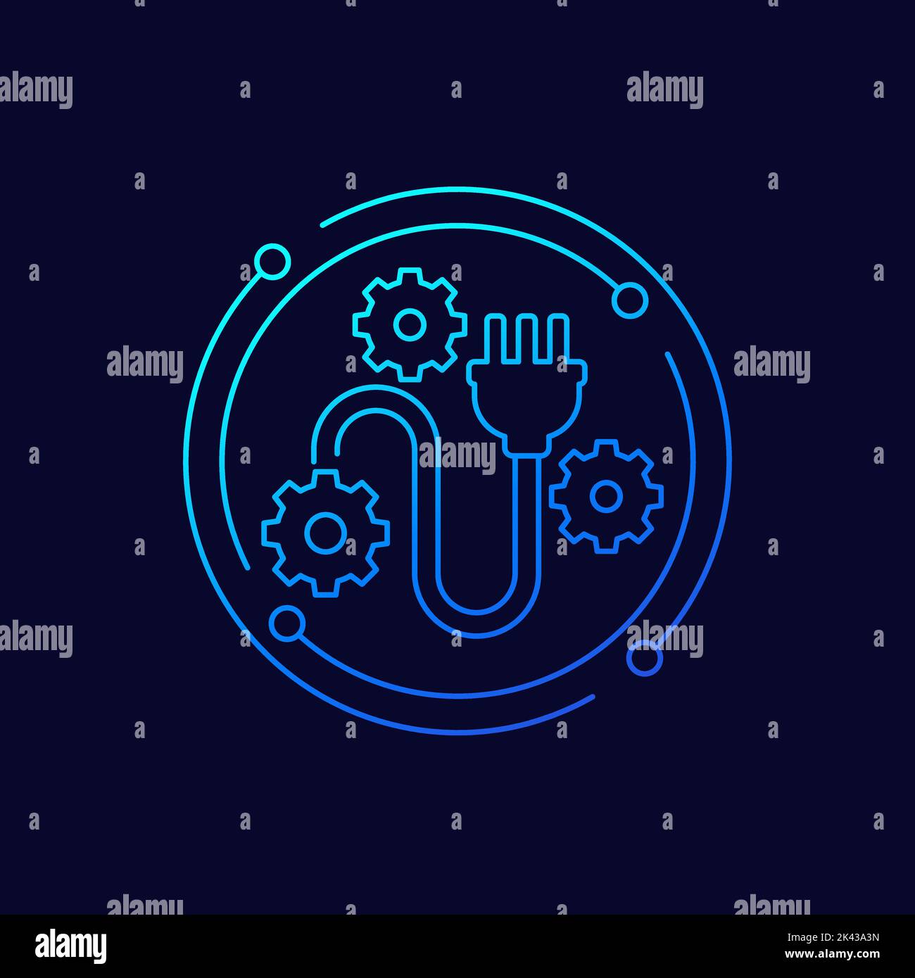 3 pin plug socket Stock Vector Images - Alamy