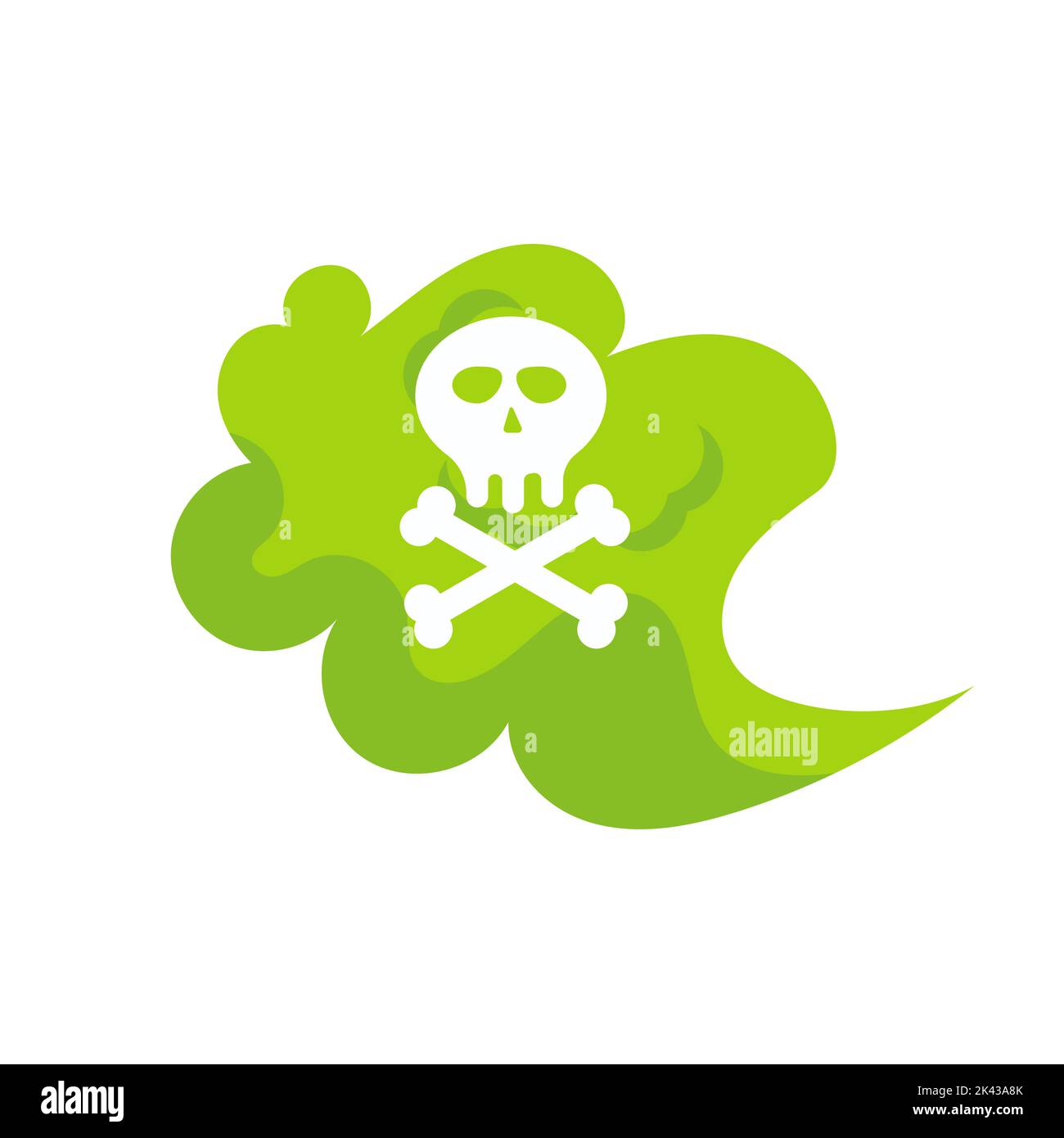 Green poison gas. Toxic icon and polluted cloud. Dangerous dust with ...