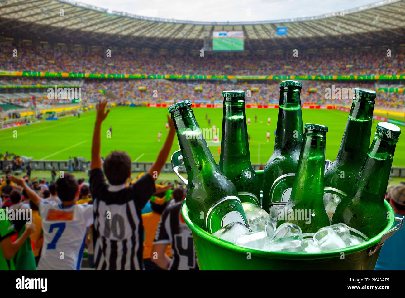 Beer, football in the world cup Stock Photo - Alamy