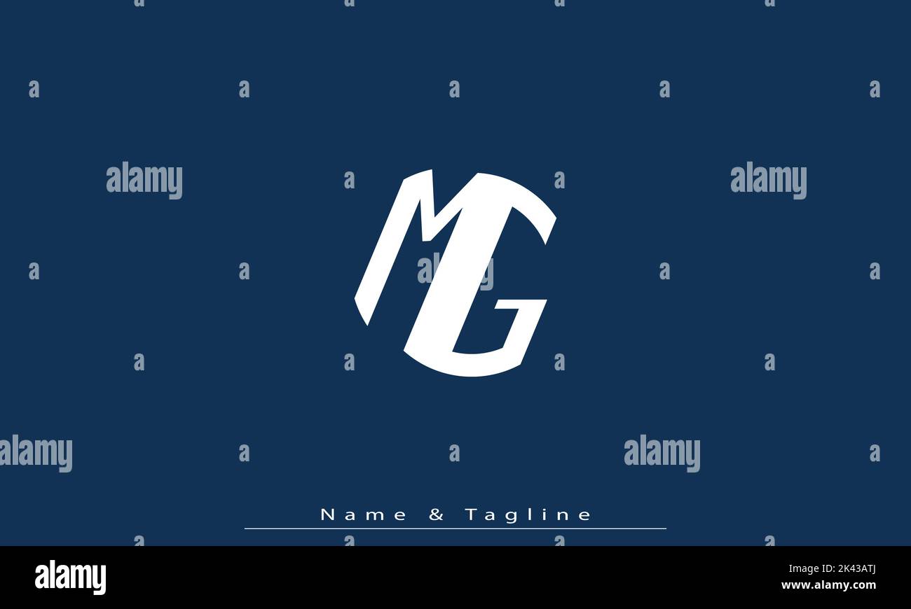 Alphabet letters Initials Monogram logo MG , GM Stock Vector Image ...