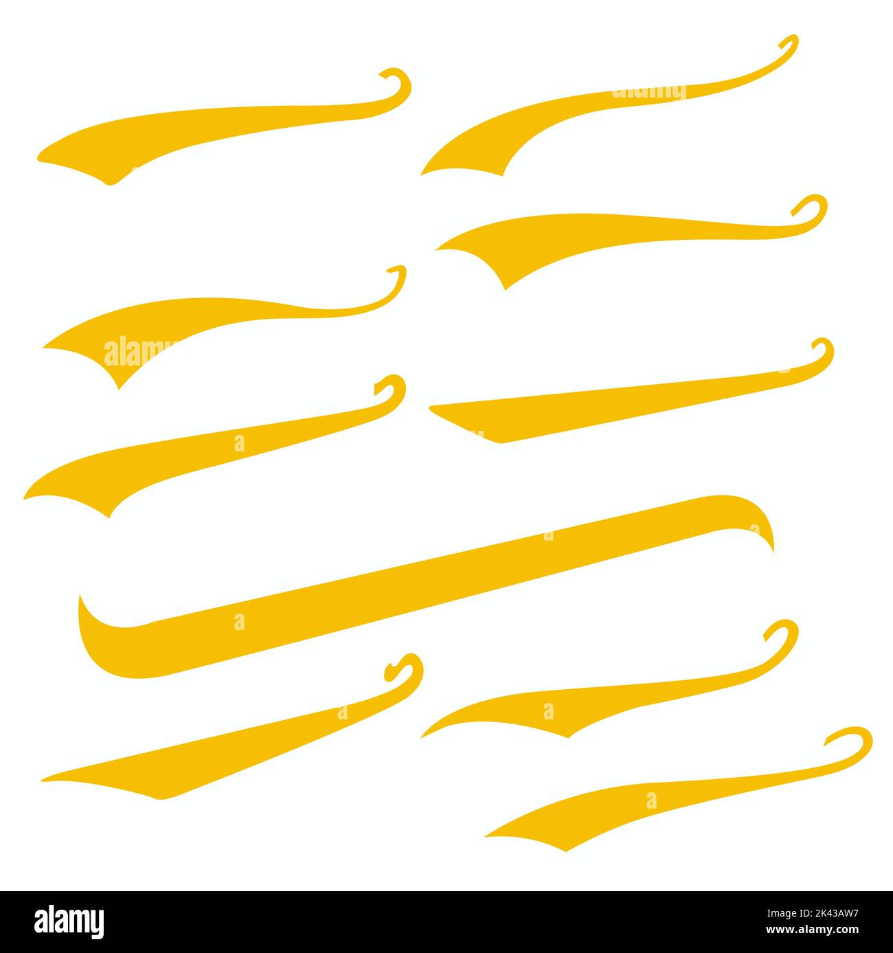 Yellow Swirls Swash Logo Ornament Design Stock Vector Image & Art - Alamy