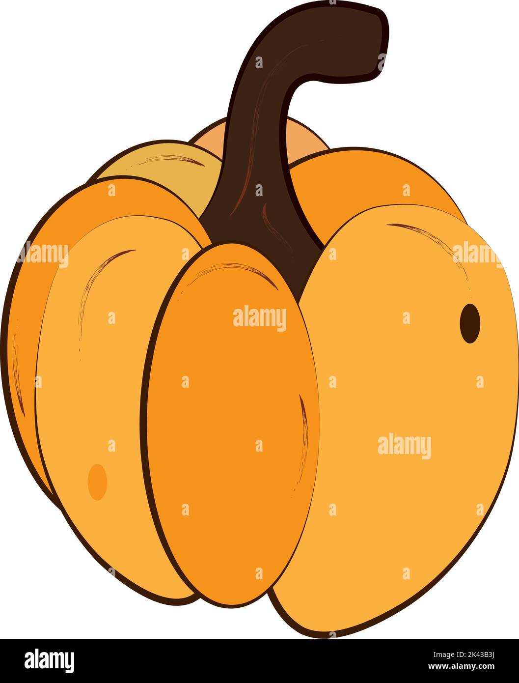 Isolated colored autumn pumpkin icon Flat design Vector Stock Vector ...