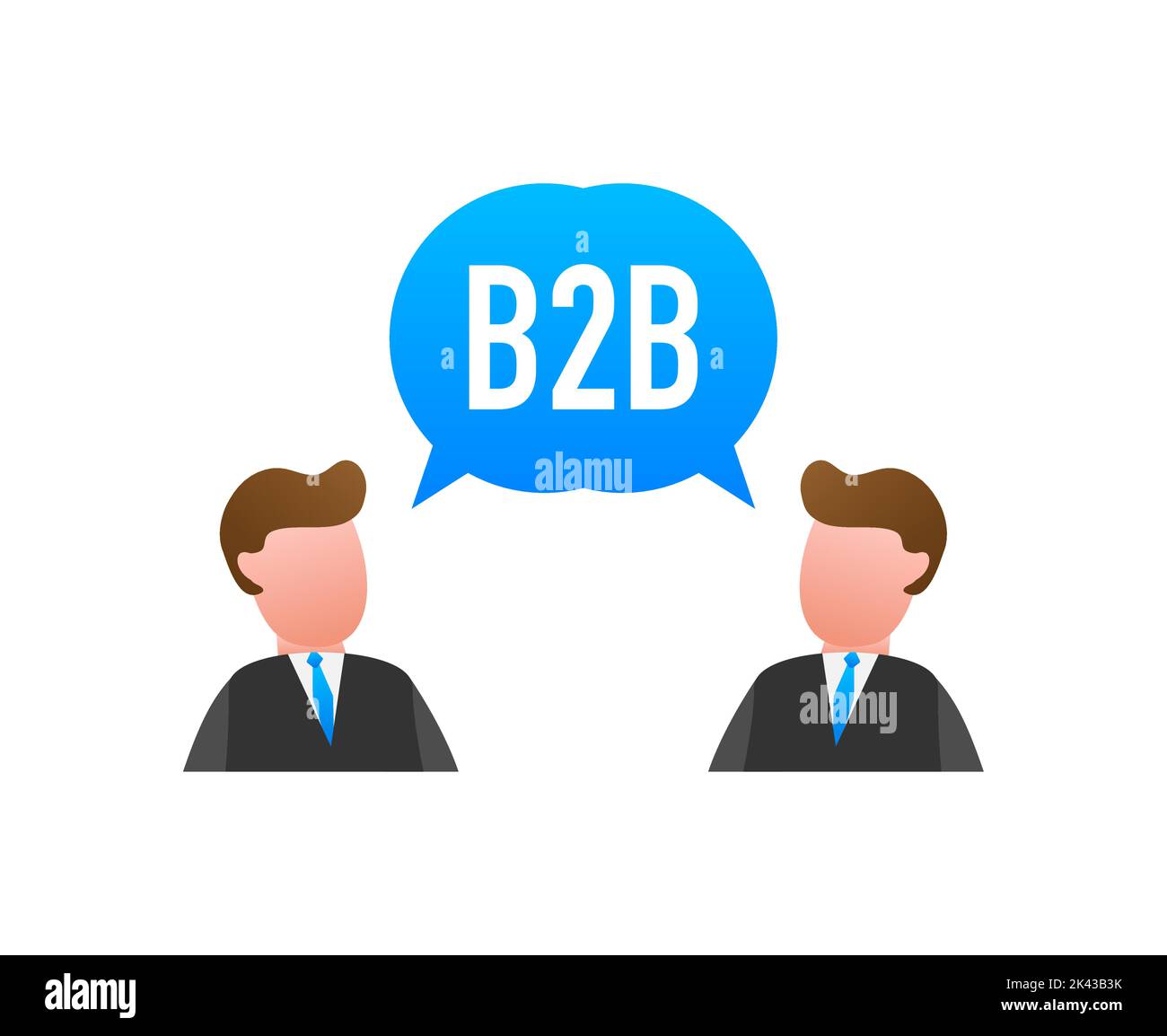B2B sales person selling products. Business-to-business sales, B2B sales method. Vector ...