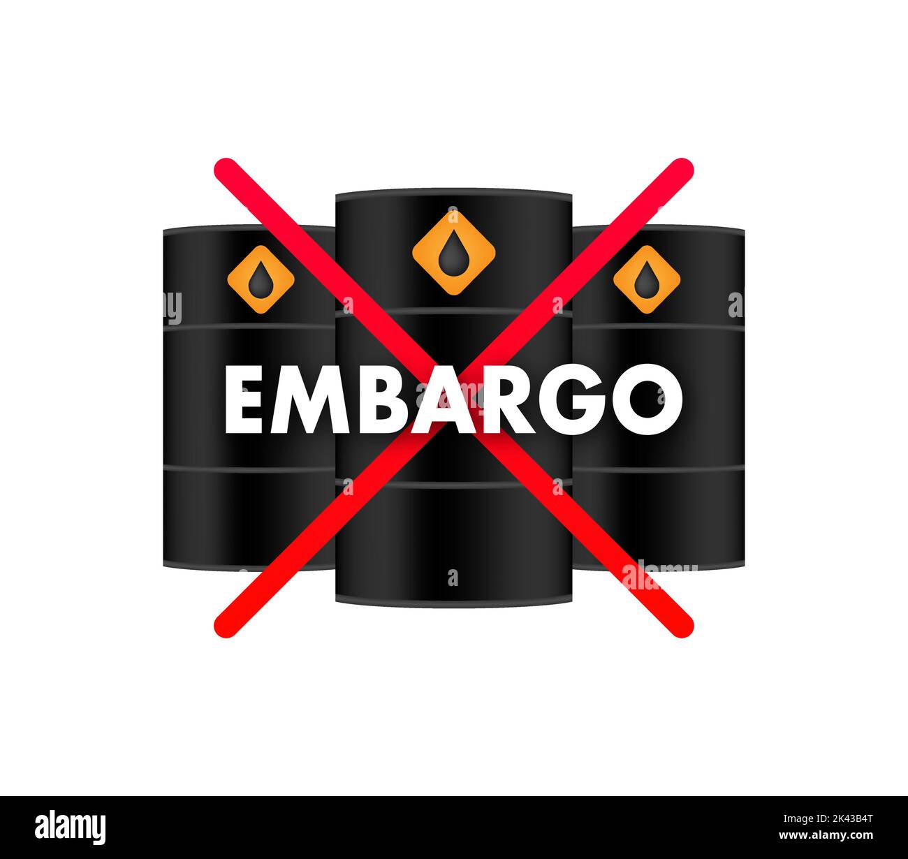 Oil embargo prohibit sign. Ban on import oil, gas. Economic wars ...