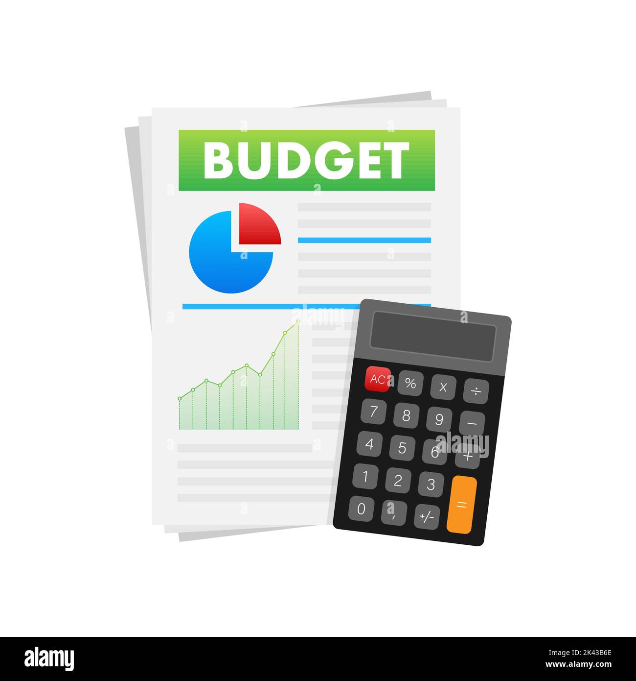 Financial or budget analysis. Budget File management. Cash flow. Vector ...