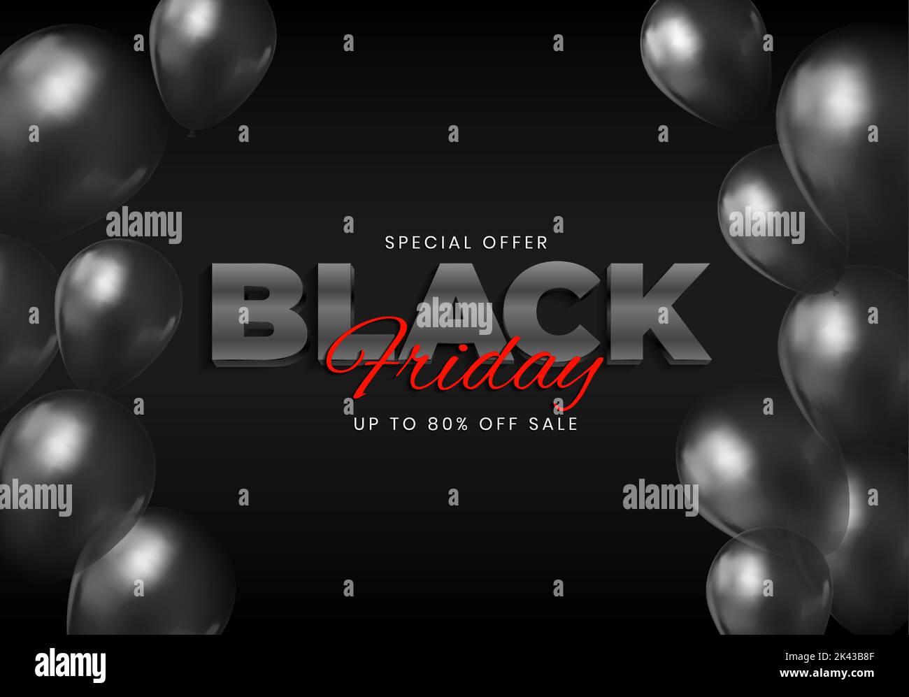 Black Friday Sale Invitation Card. Vector Illustration EPS10 Stock ...