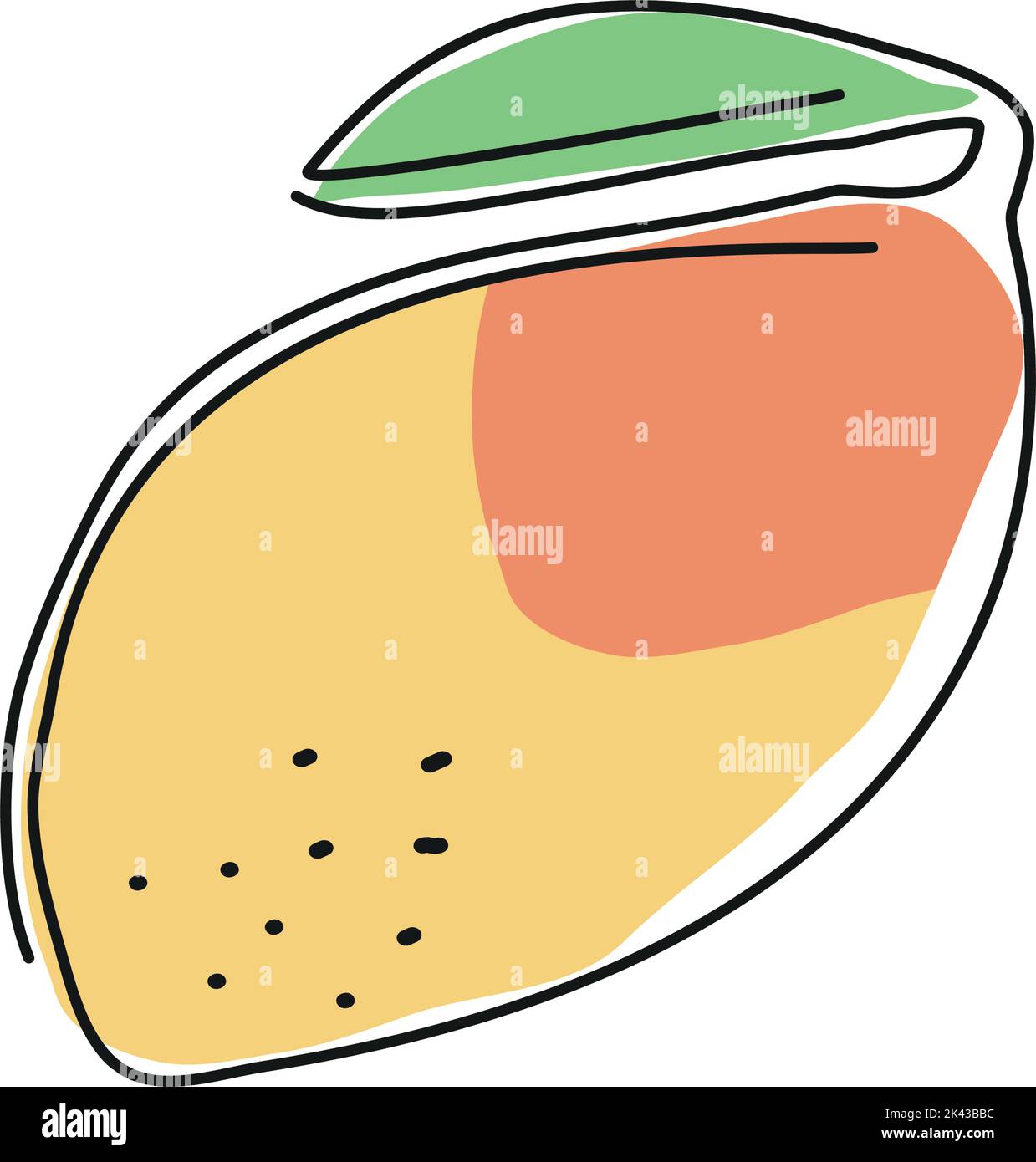 mango fruit line drawing Stock Vector Image & Art - Alamy