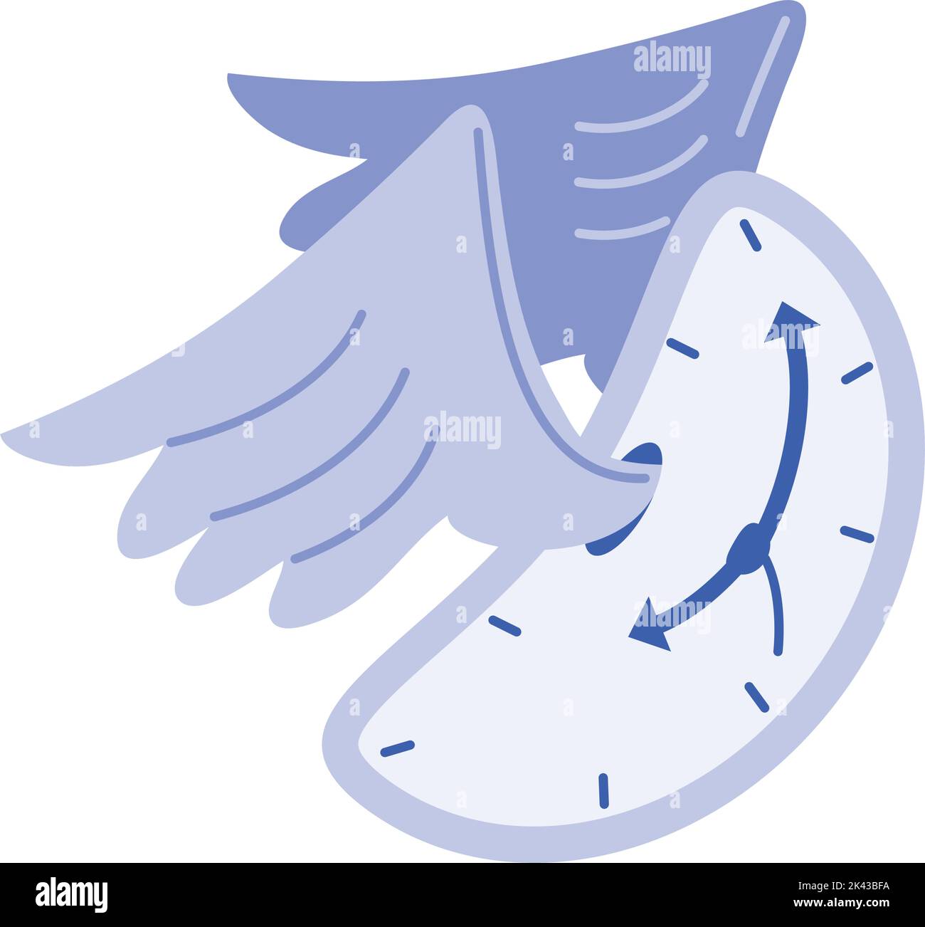 time clock with wings Stock Vector Image & Art - Alamy