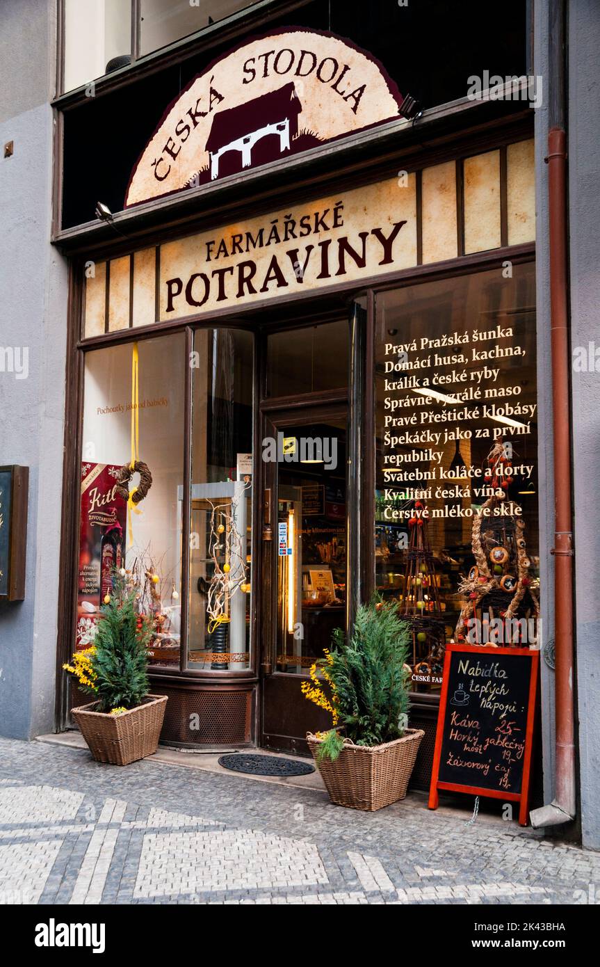 Farm store in Prague, Czech Republic Stock Photo - Alamy