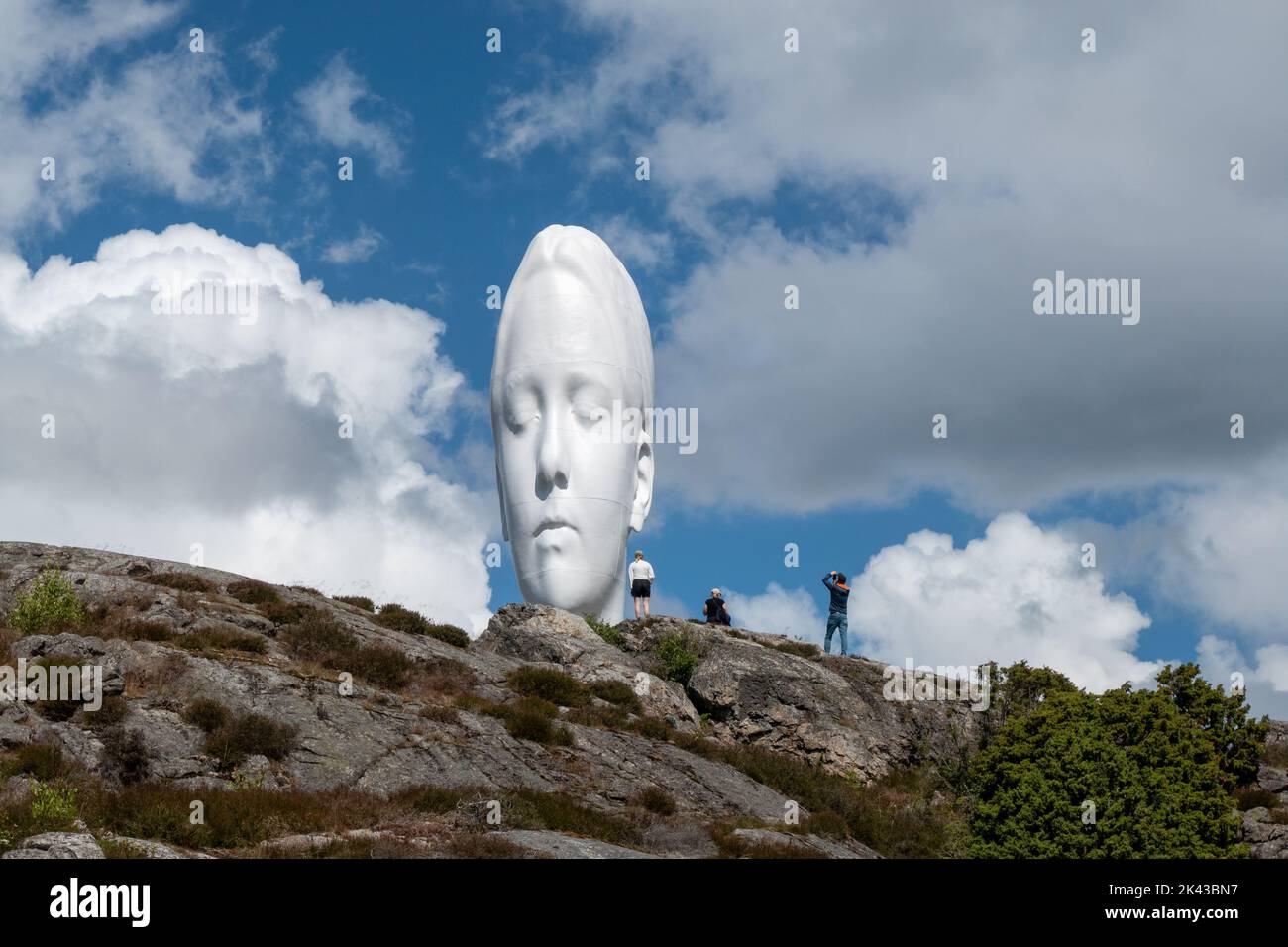 'Anna' by Jaume Plensa at Pilane Sculptures 2022 in Sweden Stock Photo ...