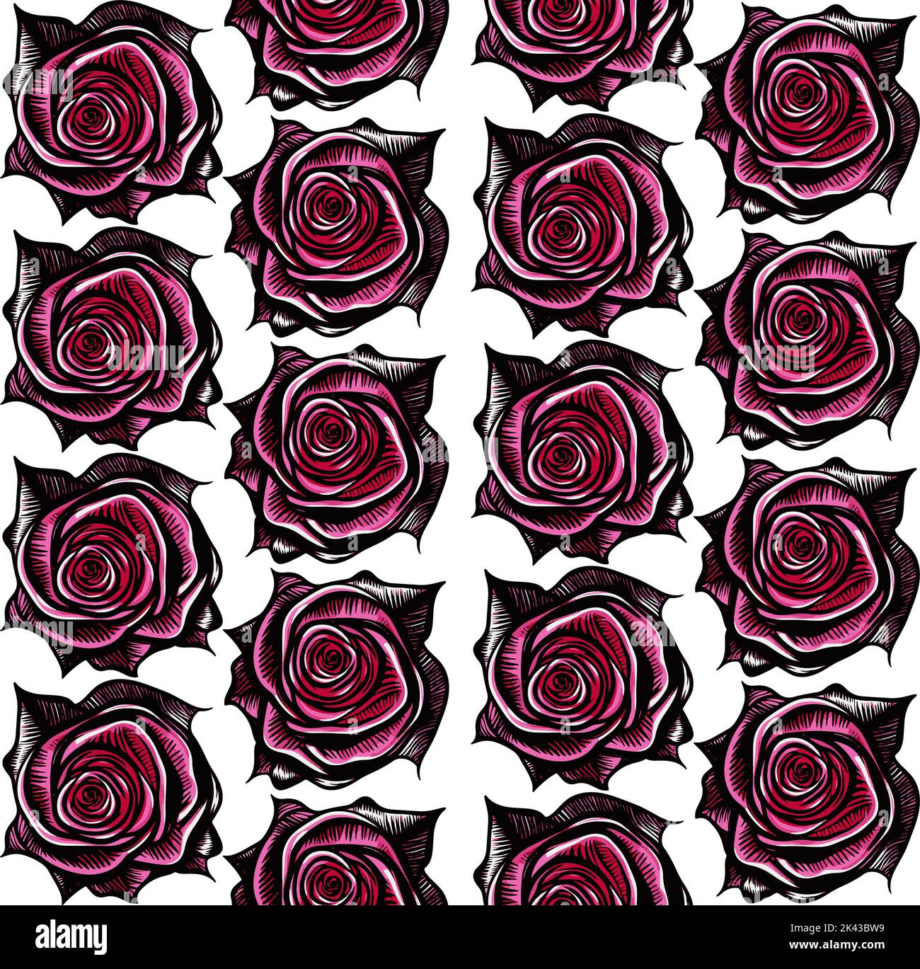 Seamless background roses leaves Stock Vector Images - Alamy