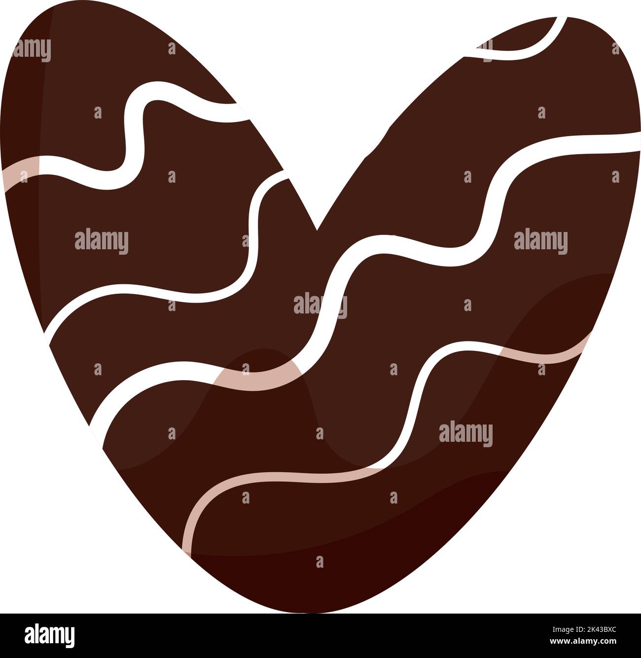 Isolated colored heart shape with chocolate Vector Stock Vector Image ...
