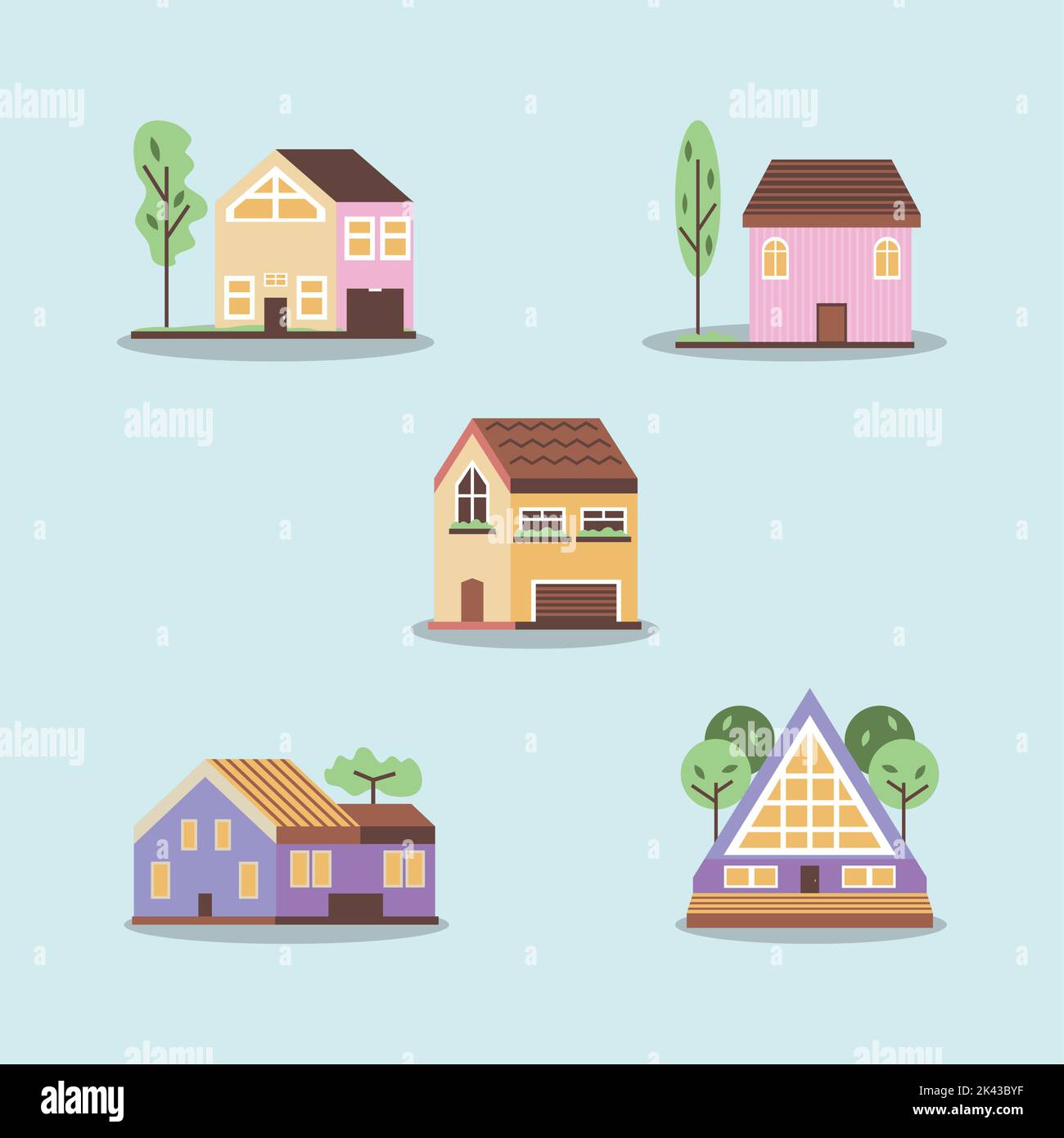 houses exterior, icon collection Stock Vector Image & Art - Alamy