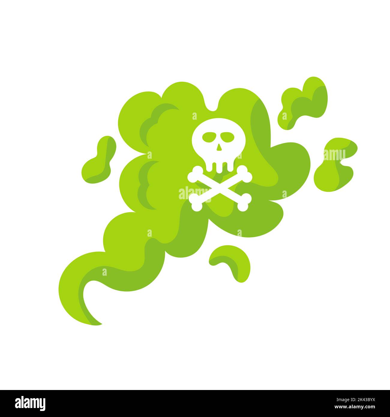 Green poison gas. Toxic icon and polluted cloud. Dangerous dust with ...