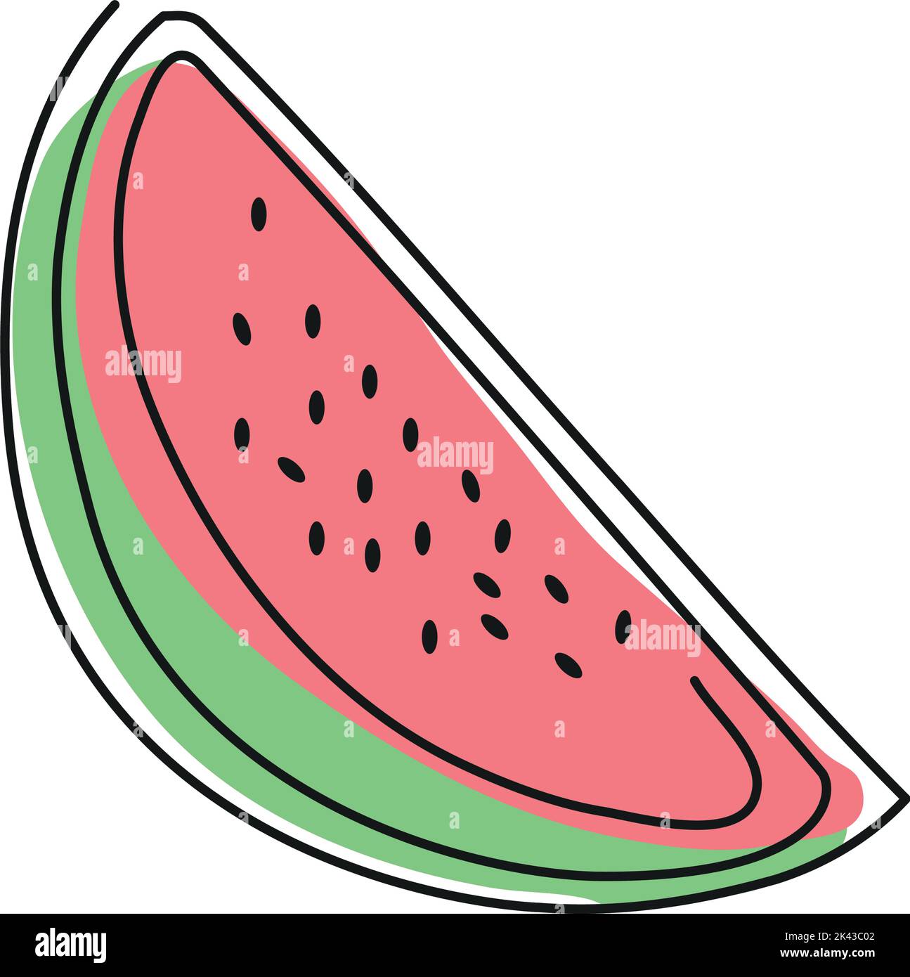 watermelon fruit line drawing Stock Vector Image & Art - Alamy