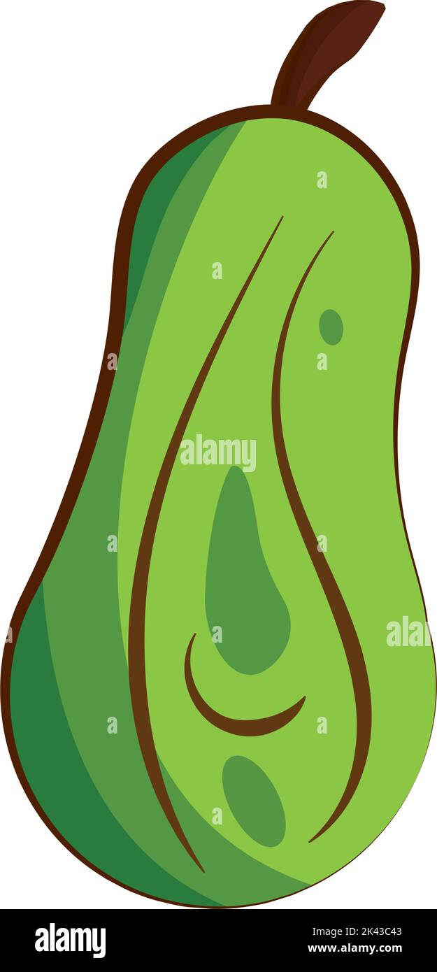 Isolated colored pear fruit icon Flat design Vector Stock Vector Image ...