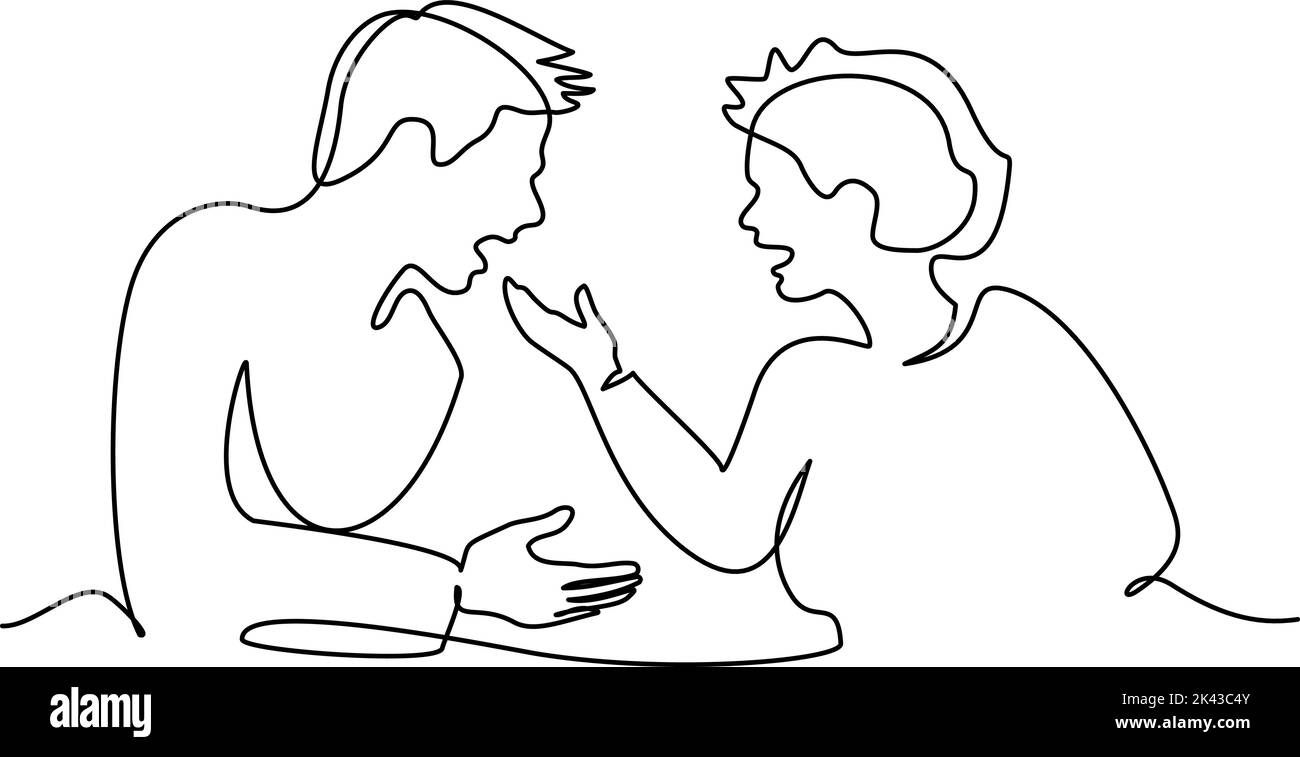 Drawing of family arguing Black and White Stock Photos & Images - Alamy