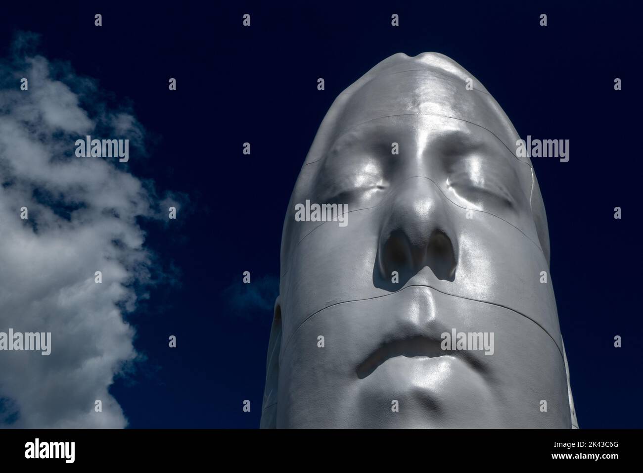 'Anna' by Jaume Plensa at Pilane Sculptures 2022 in Sweden Stock Photo ...