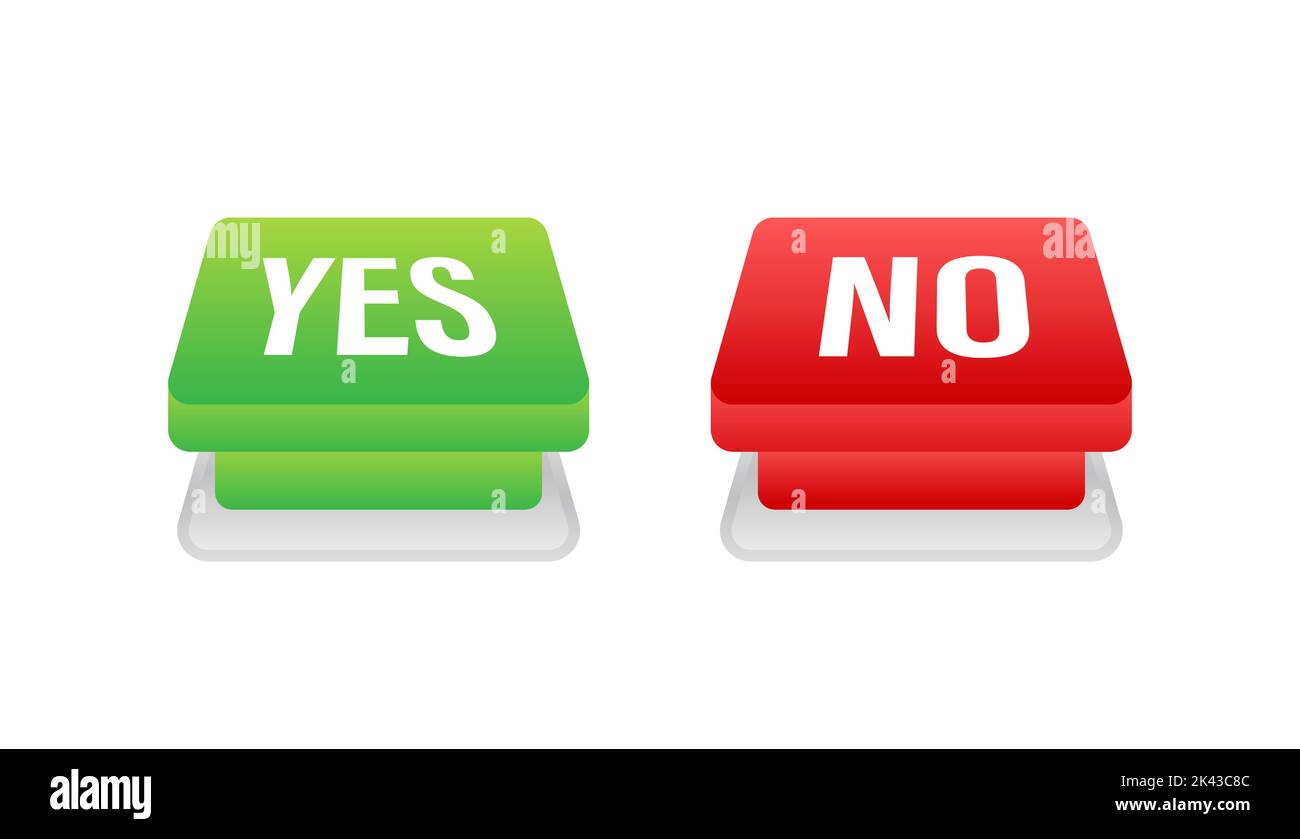 Yes and No button. Feedback concept. Positive feedback concept. Choice ...