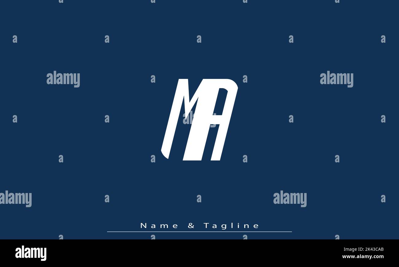 Alphabet letters Initials Monogram logo MA , AM Stock Vector Image ...