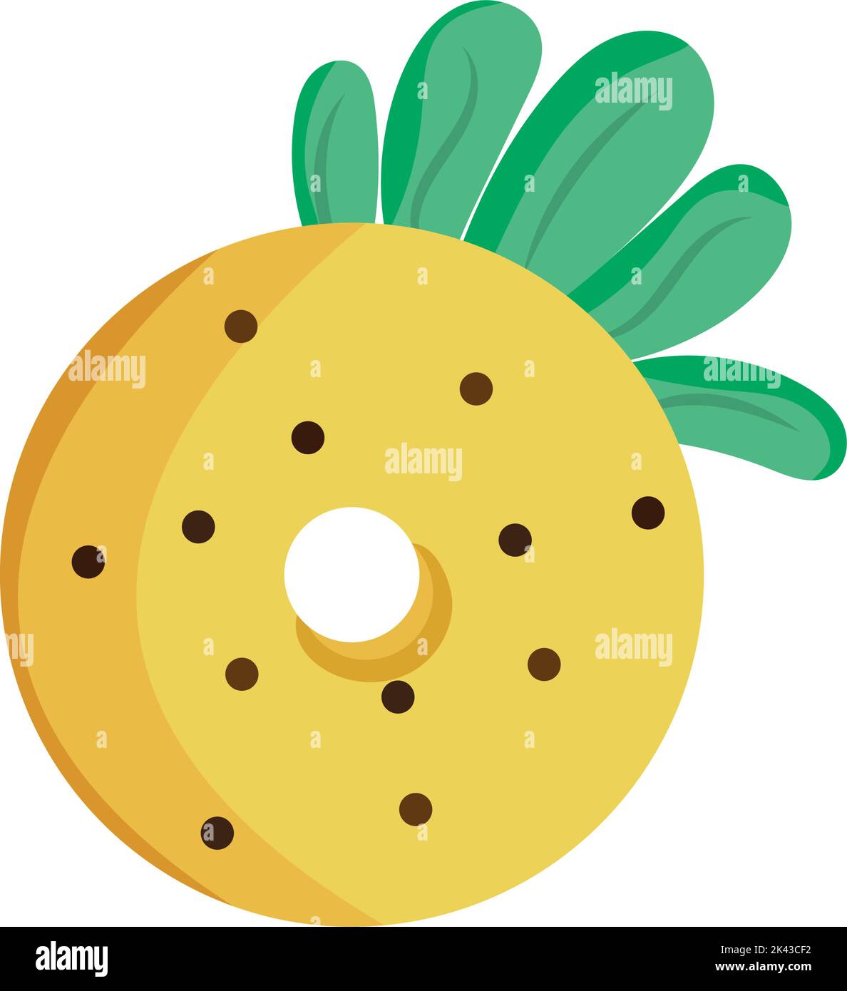 Isolated colored yellow pineapple candy icon Vector Stock Vector Image ...