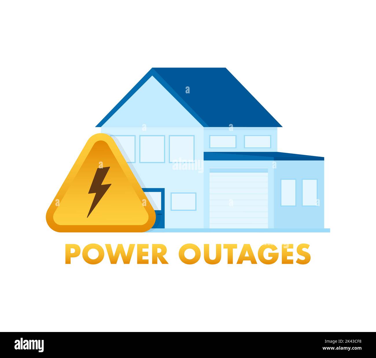 Power outages. Badge, icon, stamp, logo. Vector illustration Stock ...