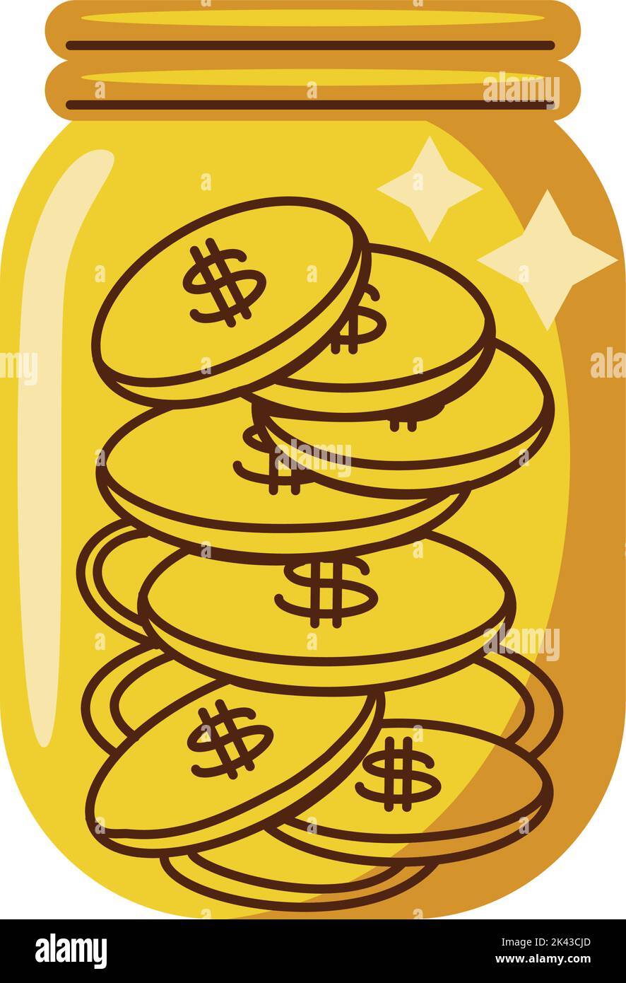 jar with coins, saving money Stock Vector Image & Art - Alamy